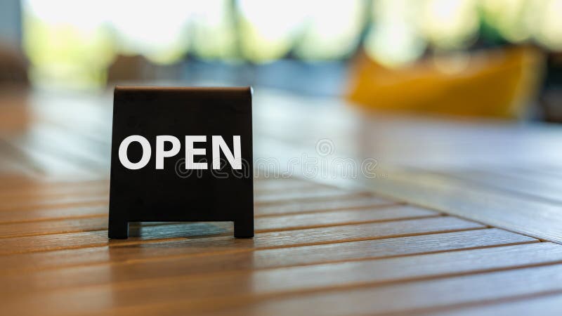 Shop Open of Storefront Sign, Restaurant Shows the Opening Status Stock ...