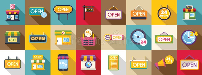Vector Opening Time Hours Stock Illustrations – 703 Vector Opening Time ...