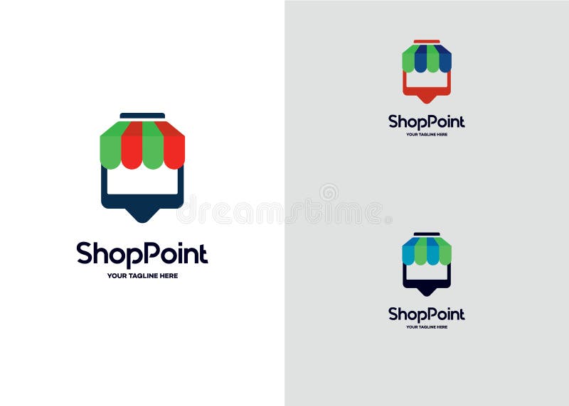 Shop Point Logo Design Template Stock Vector - Illustration of design ...