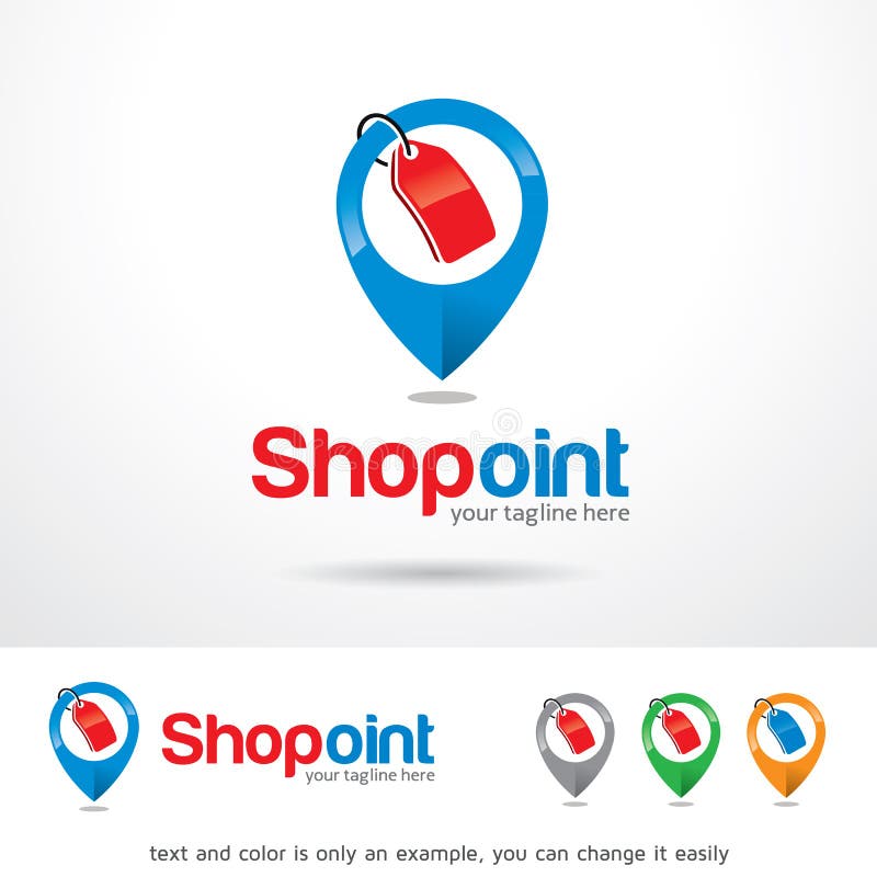 Shop Point Logo Template Design Vector Stock Vector - Illustration of ...