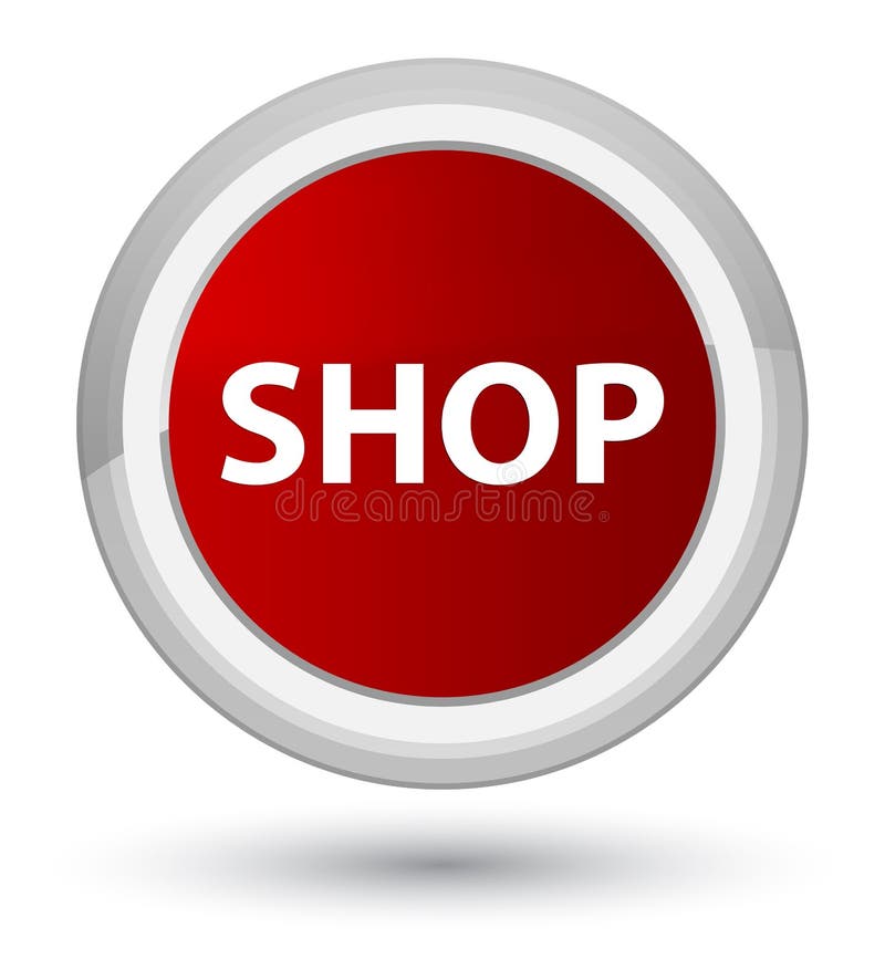 Shop Prime Red Round Button Stock Illustration - Illustration of shop ...