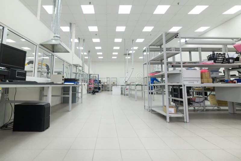 Shop Production of Printed Circuit Boards. Stock Photo - Image of ...