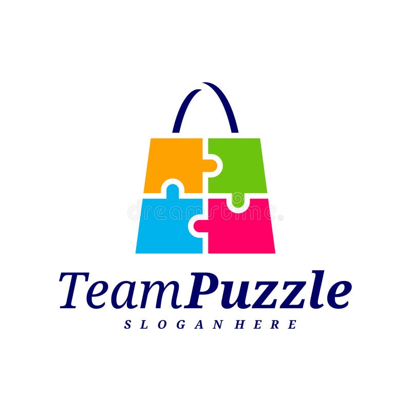 Shop Puzzle Logo Design Vector Template, Vector Label of Puzzle ...