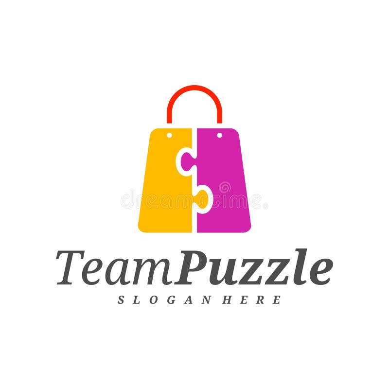 Shop Puzzle Logo Design Vector Template, Vector Label of Puzzle ...