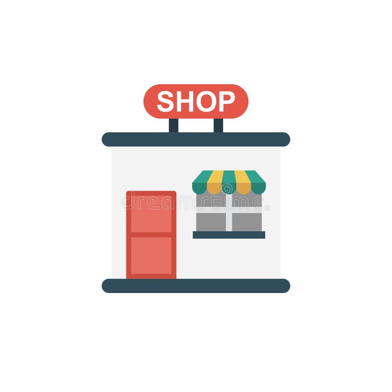 Shop Reception Vector Flat Icon Stock Vector - Illustration of shopping ...