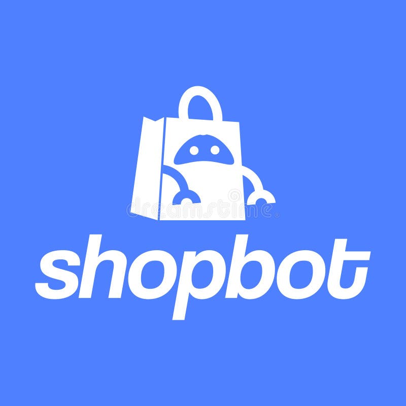 Shop Robot Minimalist Logo Design Stock Vector - Illustration of ...