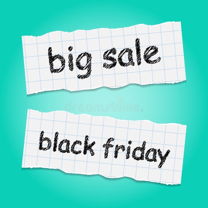 Shop Sale Elements on Lacerated Paper Stock Illustration - Illustration ...