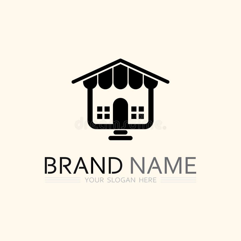 SHOP and SALE ICON LOGO DESIGN VECTOR ILLUSTRATION Stock Illustration ...