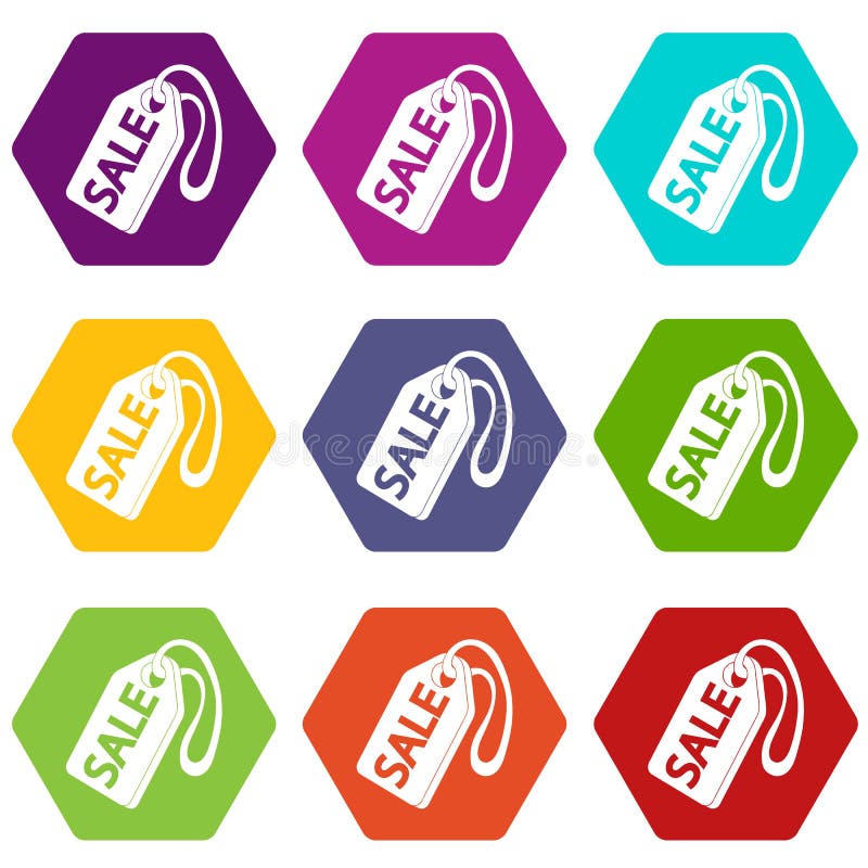 Shop Sale Icons Set 9 Vector Stock Vector - Illustration of purchase ...