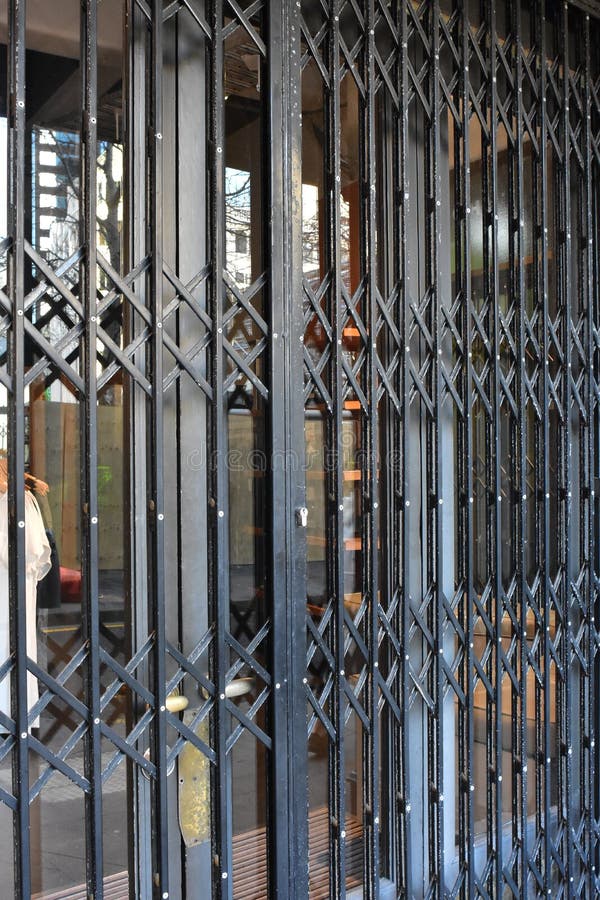 Shop security screen stock photo. Image of protect, window - 80018320