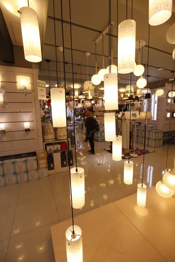 Shop selling lamps editorial photo. Image of solo, home - 39164156