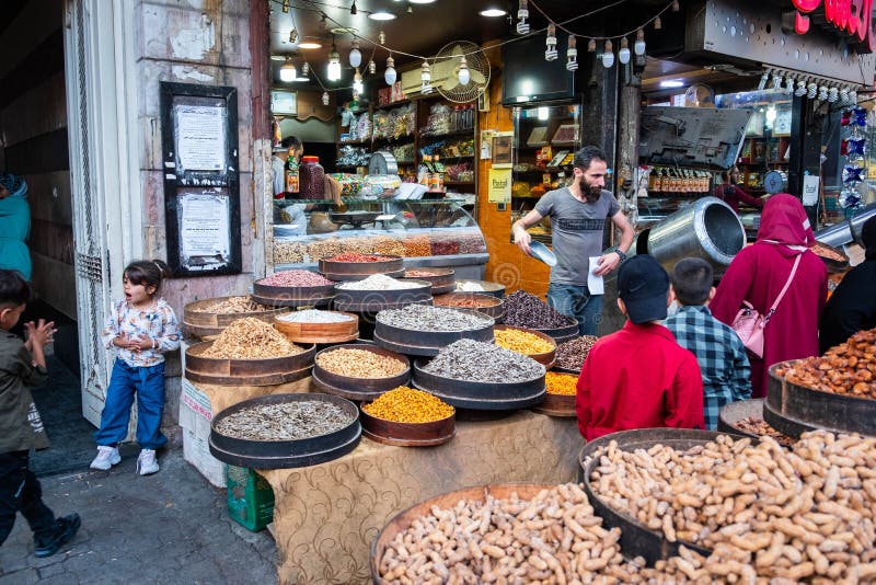 Shop Selling Nuts and Snacks in Damascus Editorial Photo - Image of ...