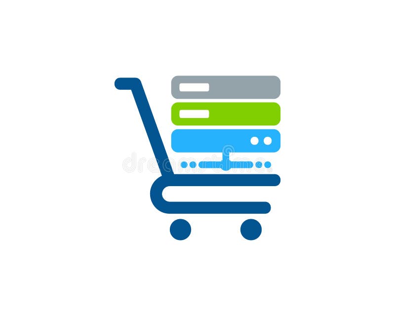 Shop Server Logo Icon Design Stock Vector - Illustration of data ...