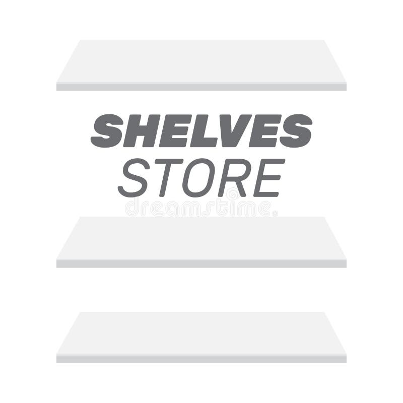 Shop Shelves Isolated. Store Shelves Vector Stock Illustration ...