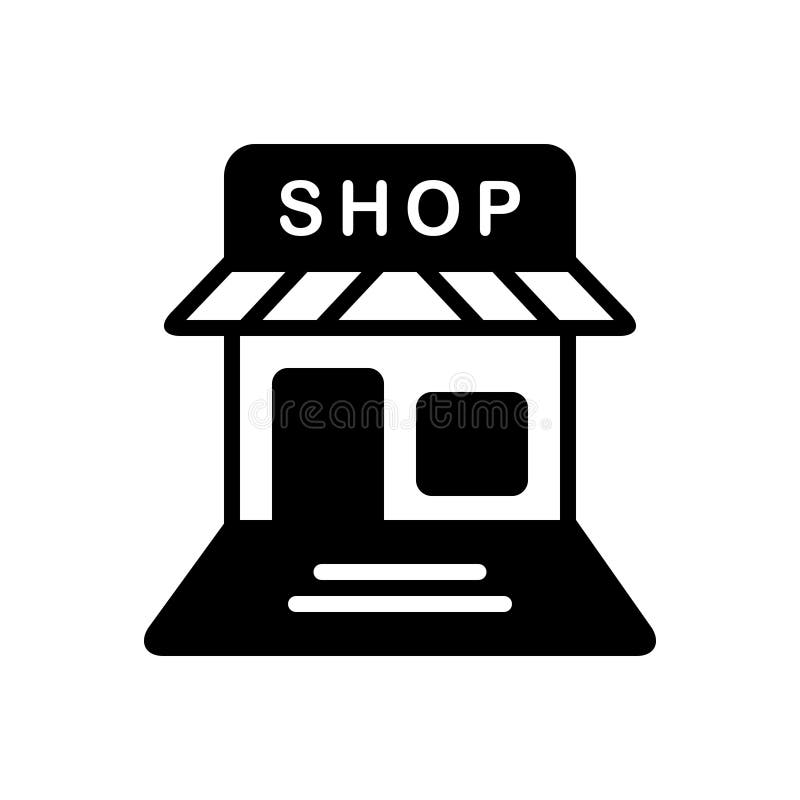 Black Solid Icon for Shop, Store and Retail Stock Vector - Illustration ...