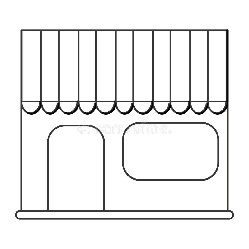 Shop Shopping Store Flat Icon Stock Illustration - Illustration of ...