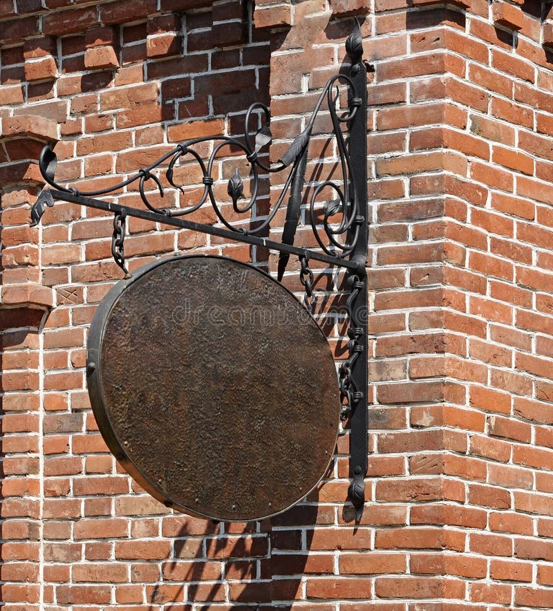 Shop sign stock image. Image of beam, inscription, brick - 26407901