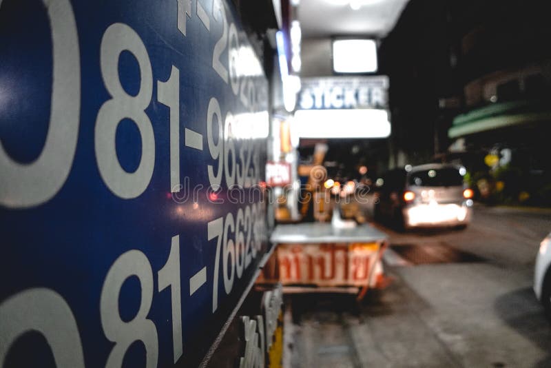 Shop Signage Display in Hatyai Thailand Editorial Image - Image of shop ...