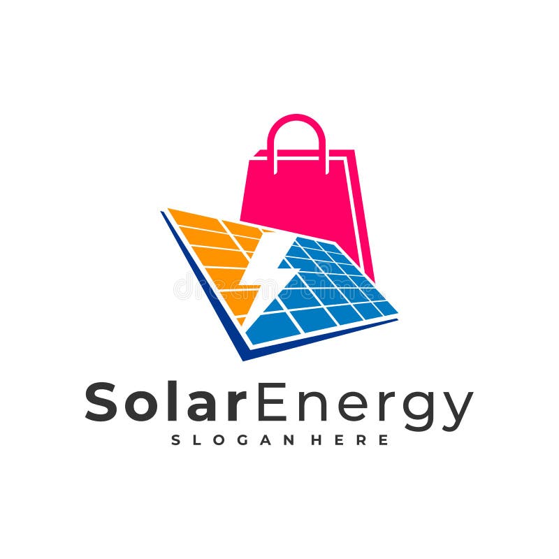 Shop Solar Logo Vector Template, Creative Solar Panel Energy Logo ...