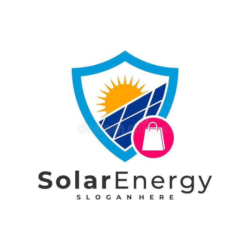 Shop Solar Logo Vector Template, Creative Solar Panel Energy Logo ...