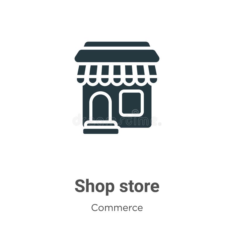 Shop Store Vector Icon on White Background. Flat Vector Shop Store Icon ...