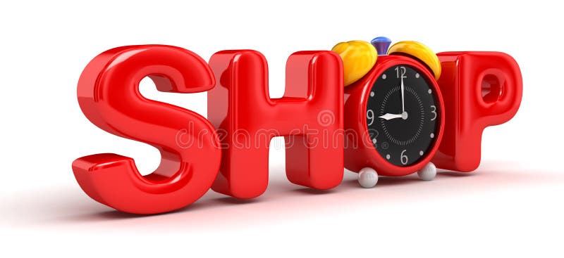 Shop time stock illustration. Illustration of generated - 34646107