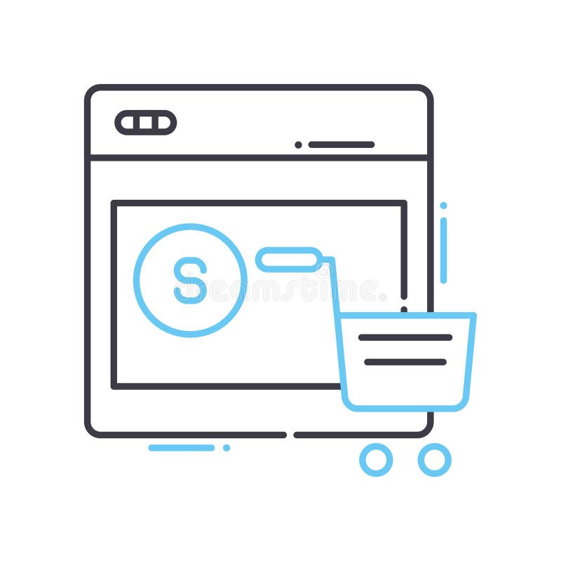 Shop Transaction Line Icon, Outline Symbol, Vector Illustration ... Shop Transaction Line Icon, Outline Symbol, Vector Illustration ...