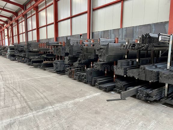 Shop with Various Metals for Construction Work Stock Image - Image of ...