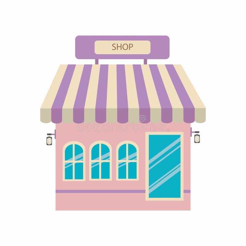 Shop and Shop Vector Illustration Stock Illustration - Illustration of ...