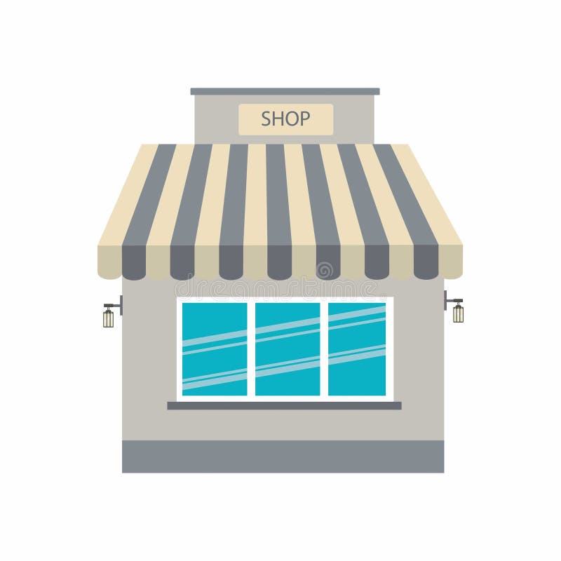Shop and Shop Vector Illustration Stock Illustration - Illustration of ...