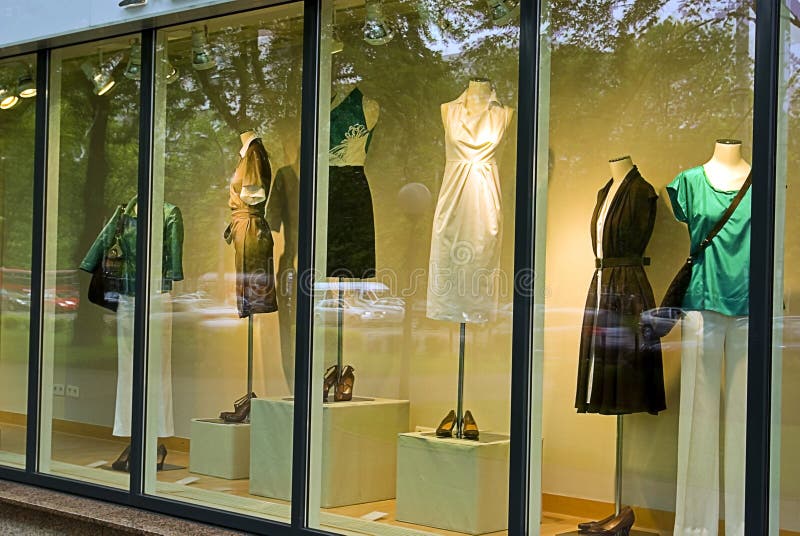Shop window stock image. Image of mannequin, credit, modern - 9644773