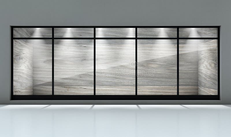 Empty Shop window front stock image. Image of chandelier - 80391845