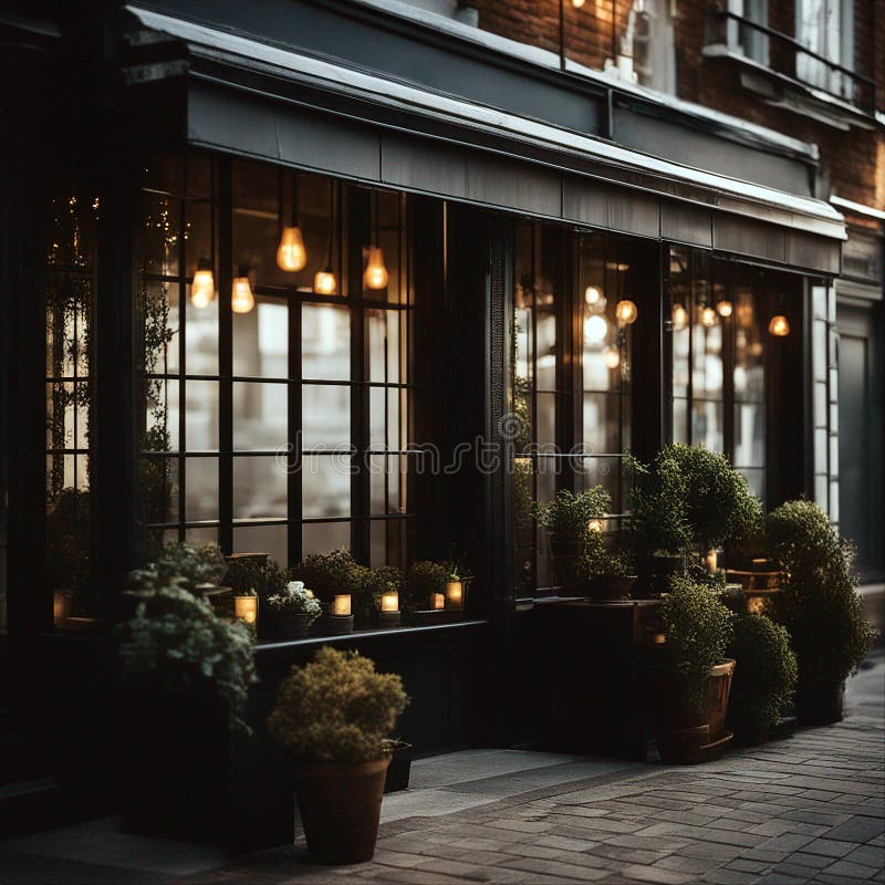 Shop Window. Store Showcase. Glare in the Store Window. Bokeh Effect ...