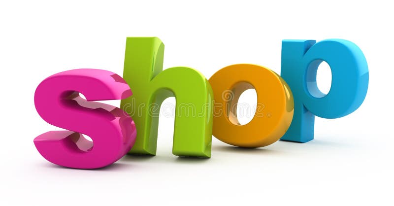 Shop word. stock illustration. Illustration of letters - 17453109