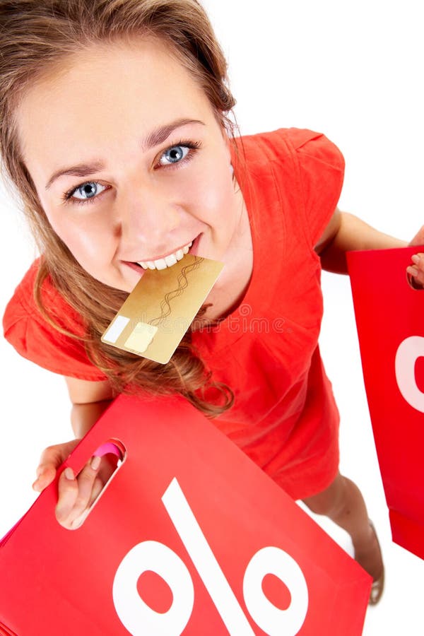 Shopaholic stock image. Image of beautiful, commercial - 23780955