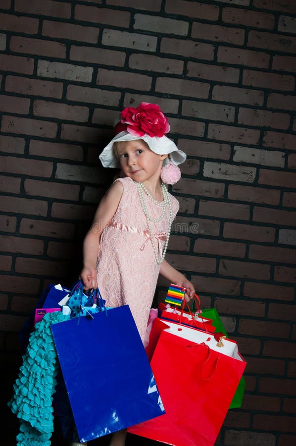 Shopaholic stock photo. Image of girls, childhood, buying - 31432544