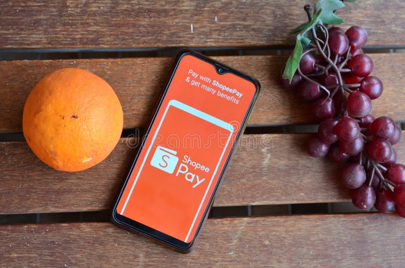 Shopee Pay on Smartphone, Popular E Wallet in Indonesia Editorial Photo ...