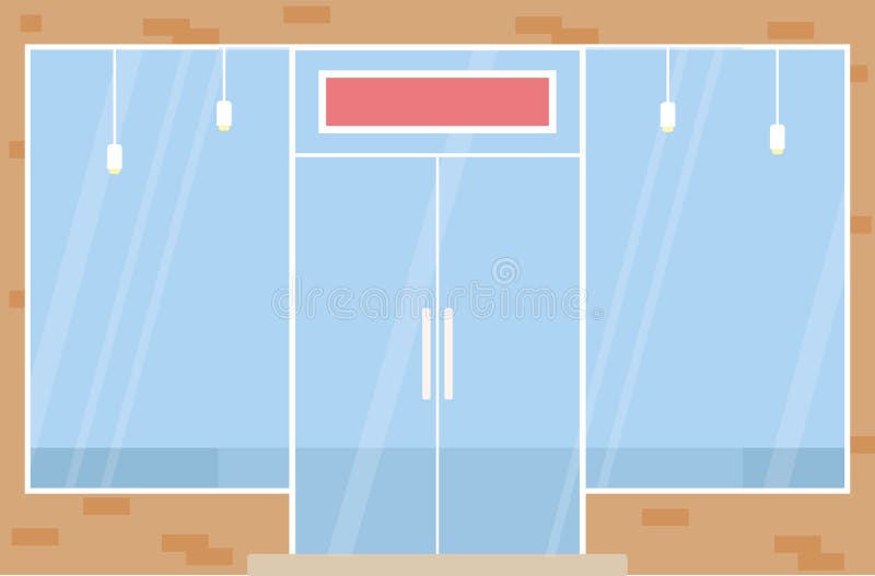 Shopfront Facade Entryway stock vector. Illustration of close - 352491711