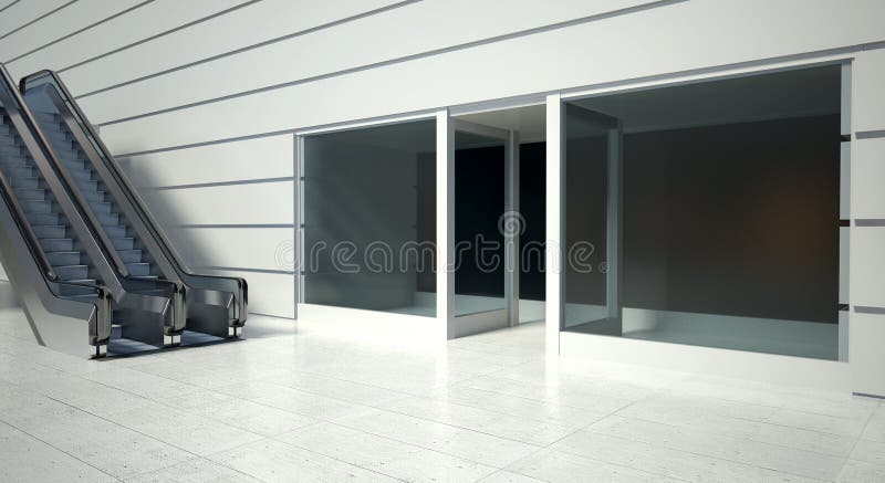 Motion of Moving Modern Escalator Stock Image - Image of city ...