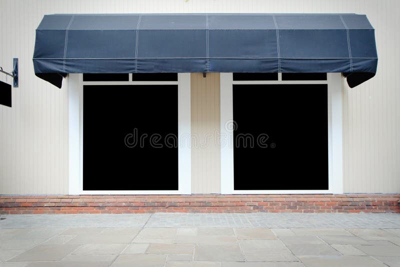 Shopfront Vintage Store Front with Canvas Awnings Stock Photo - Image ...