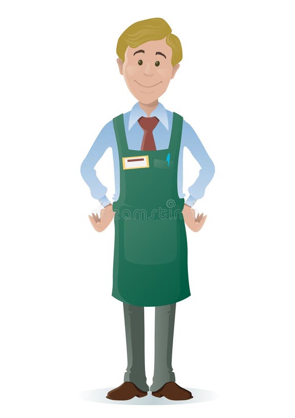Shopkeeper stock vector. Illustration of working, businesspeople - 26539728