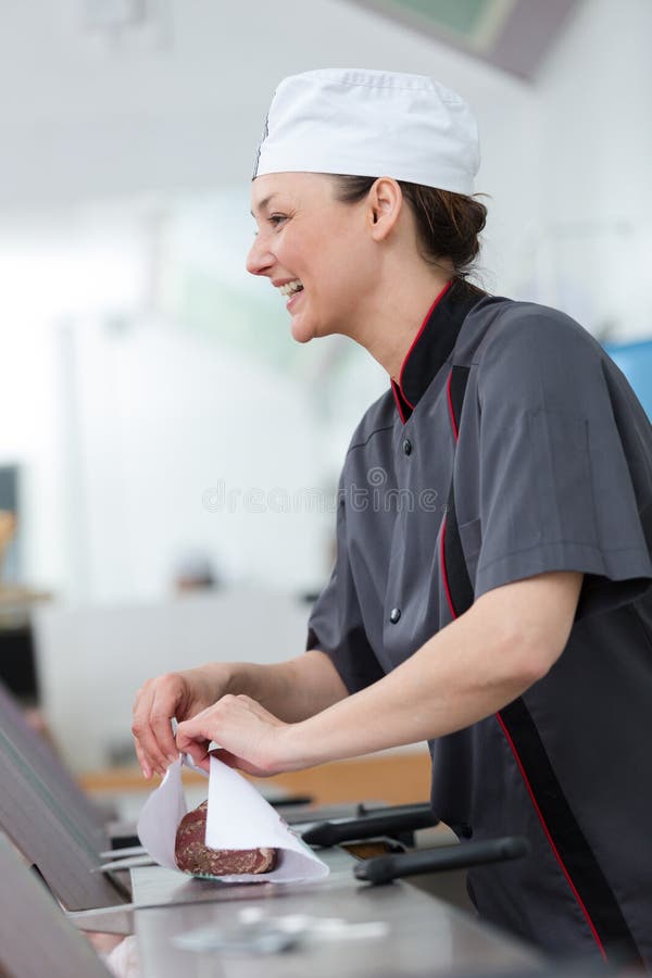 Shopkeeper Serving Customer in Grocery Store Stock Photo - Image of ...