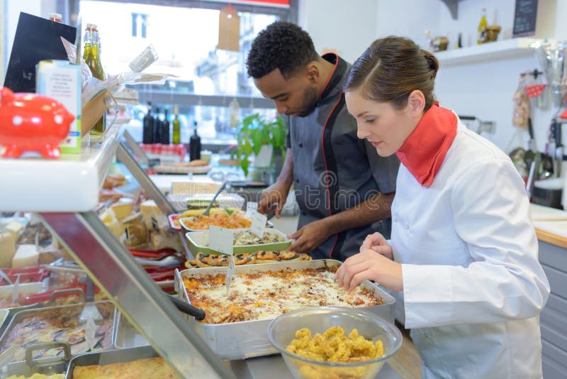 Shopkeeper Working in Grocery Store Stock Image - Image of people ...