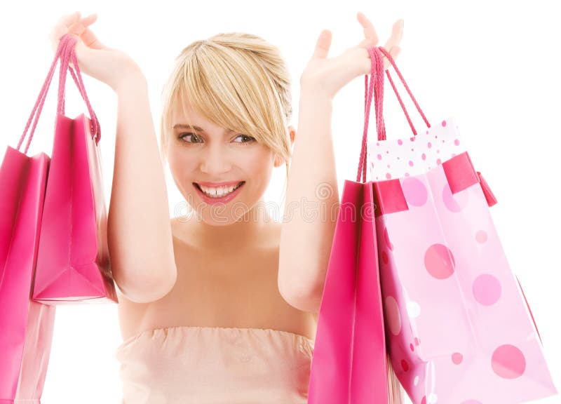 Shopper stock image. Image of joyful, presents, female - 9687979