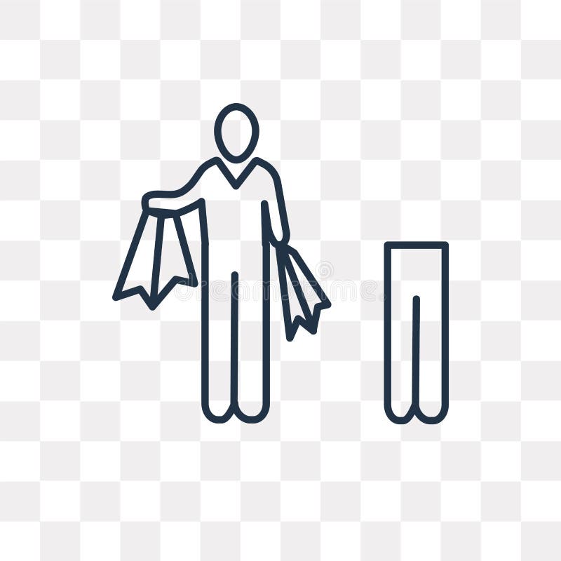 Woman Shopping Vector Icon Isolated on Transparent Background, L Stock ...