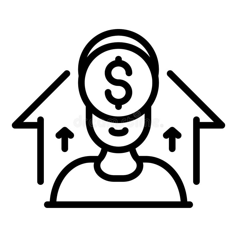 Shopper Money Load Icon, Outline Style Stock Vector - Illustration of ...