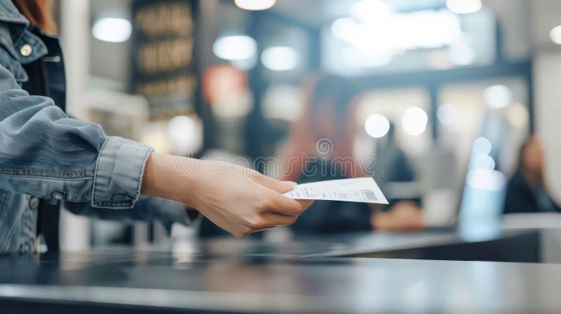 Shopper Showing a Receipt at a Customer Stock Illustration ...