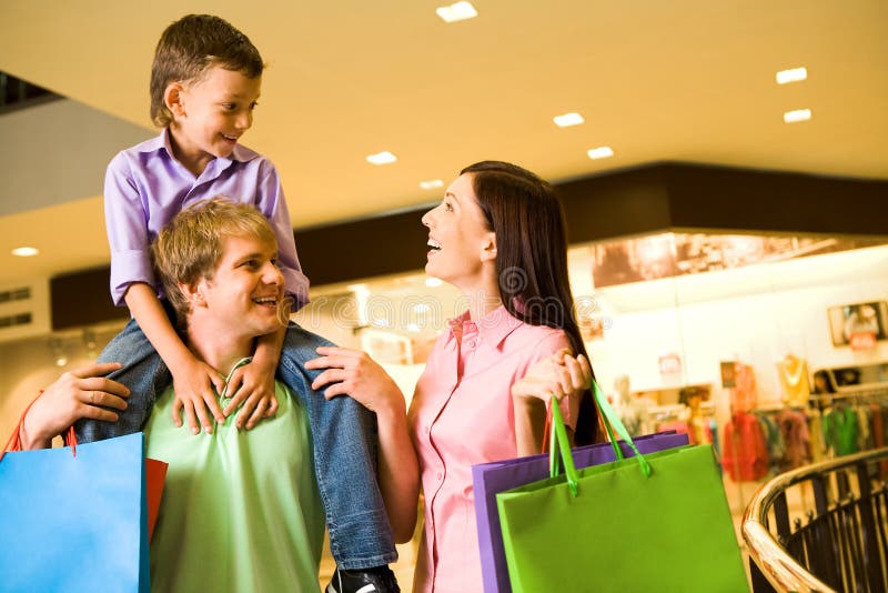 Joyful shoppers stock image. Image of beautiful, friendly - 35375555