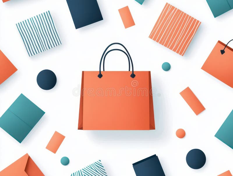 Shoppers Flat Design Top View Black Friday Theme Watercolor ...