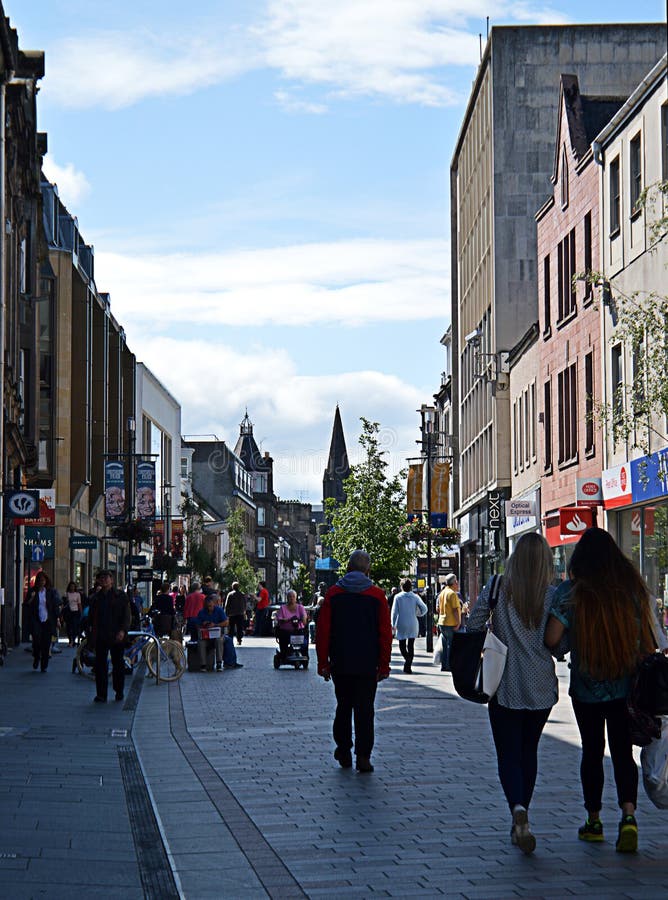 Shoppers, High Street, Perth, Scotland Editorial Photography - Image of ...